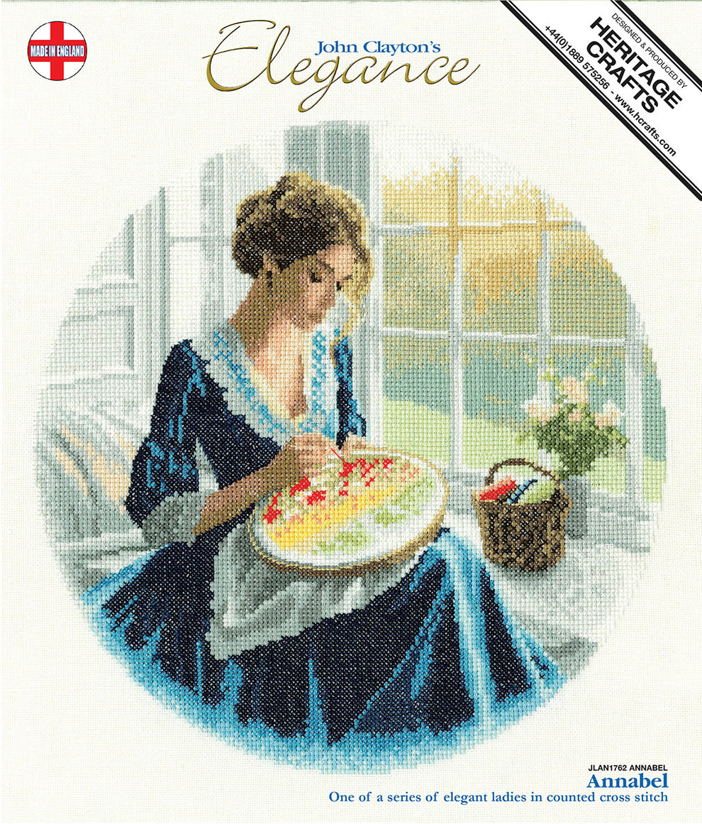 Annabel cross stitch kit - JLAN1762 – Heritage Crafts Ltd