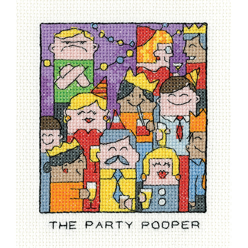 The Party Pooper cross stitch kit - SHPR1954 – Heritage Crafts Ltd